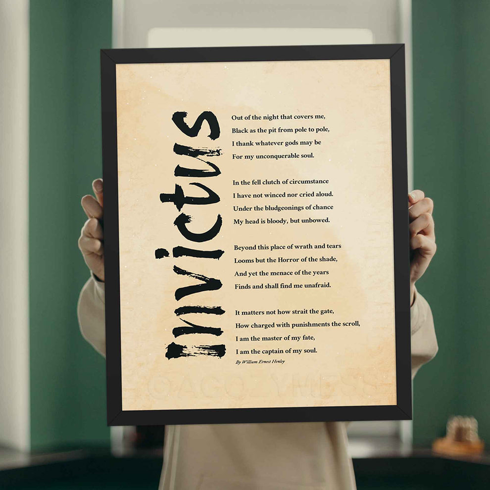 Invictus Poem By William Ernest Henley Poster | Poem Print | Inspirati – A Cozy Mess