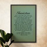 Invictus Poem By William Ernest Henley Poster | Inspiring Poem Print ...